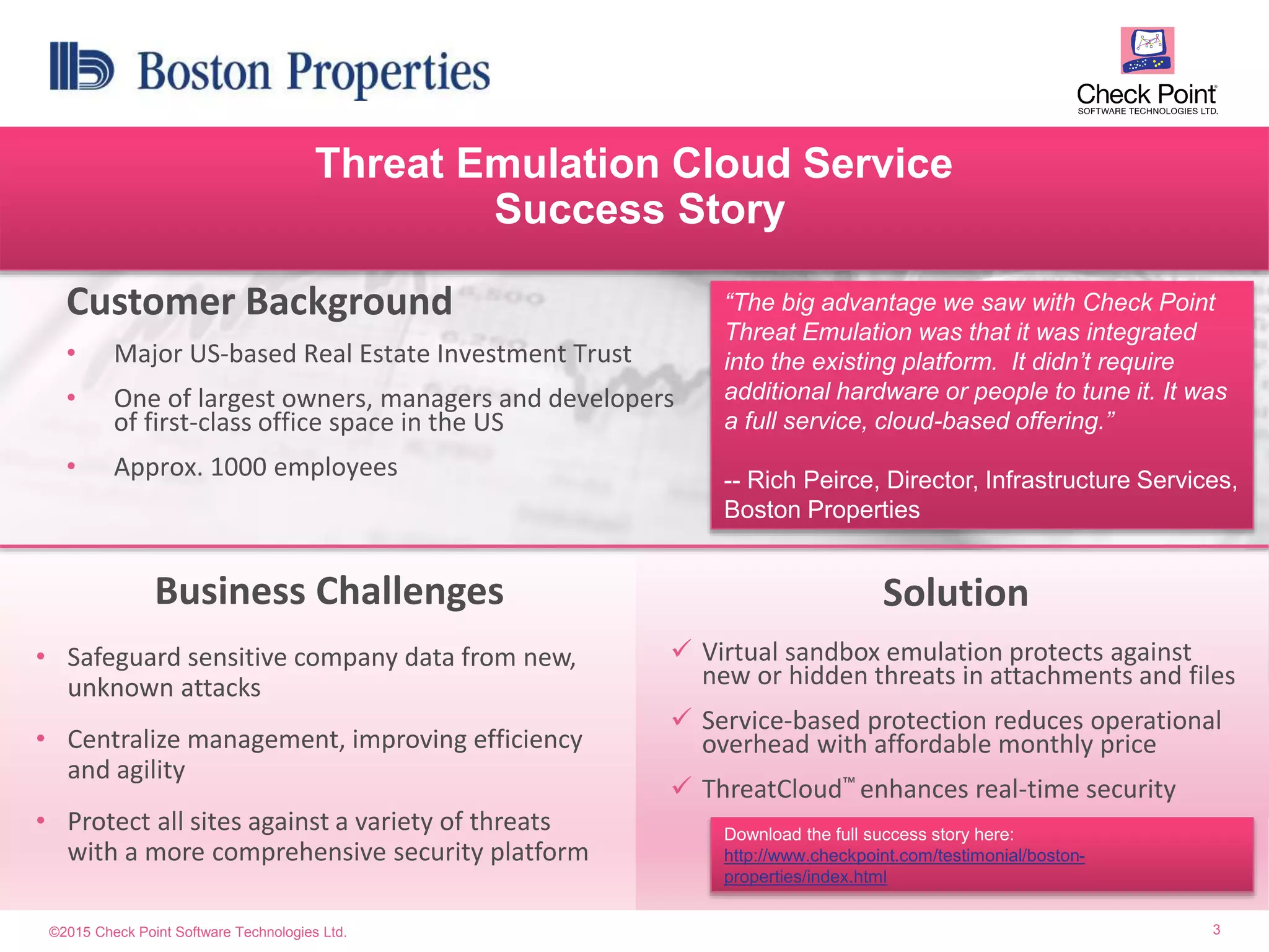 Check point sandblast threat-emulation-customer-success-presentation | PPTX