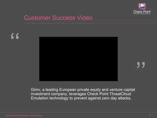 Check point sandblast threat-emulation-customer-success-presentation | PPTX