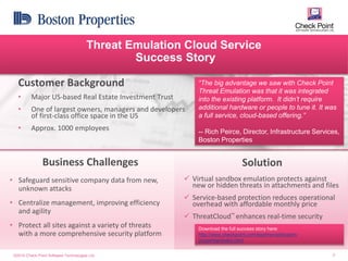 Check point sandblast threat-emulation-customer-success-presentation | PPTX