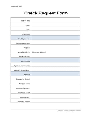 Check request form | DOC