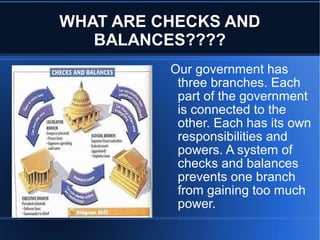 CHECKS AND BALANCES | PPT | Politics