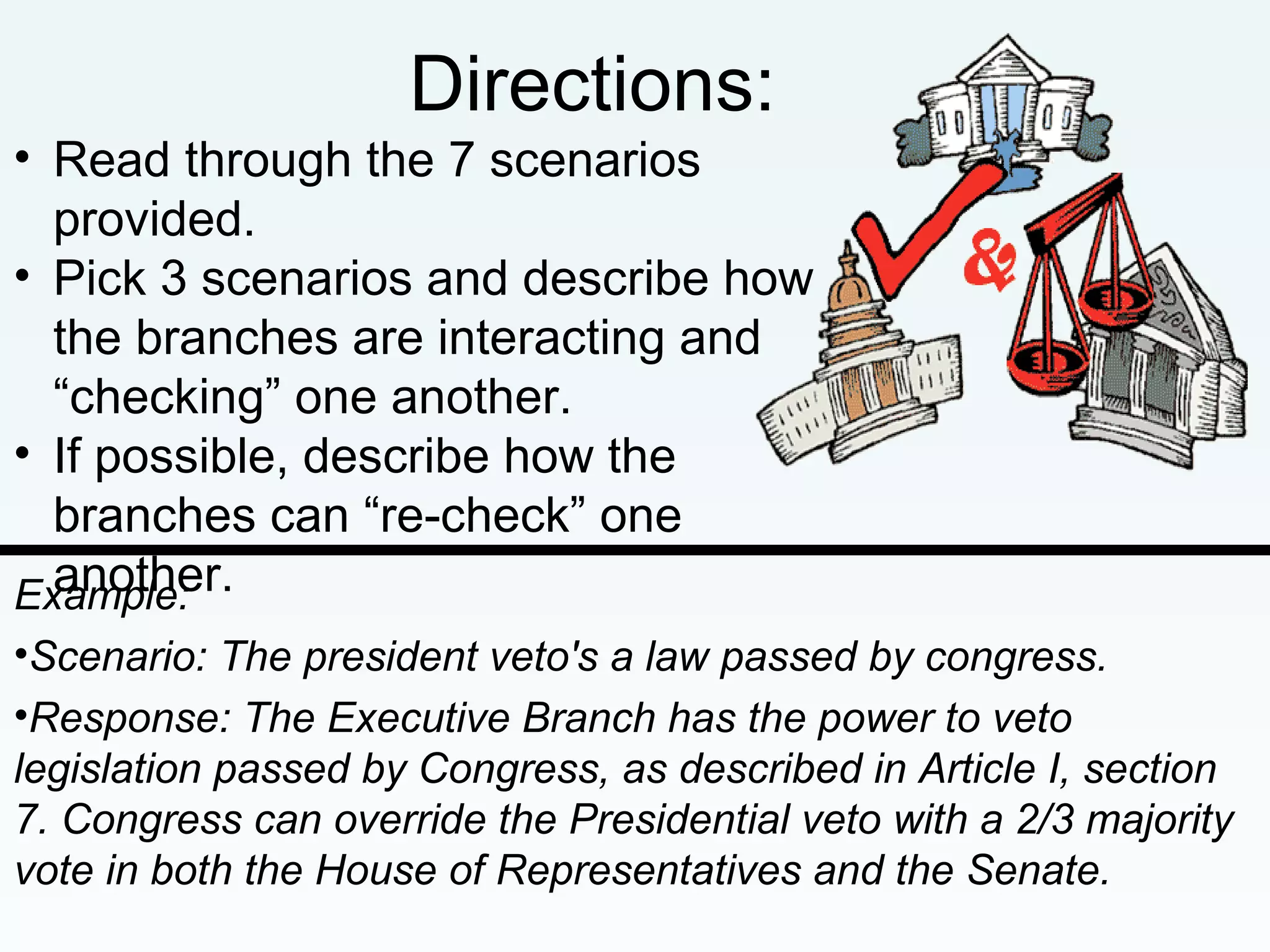 Checks and balances scenarios | PPT