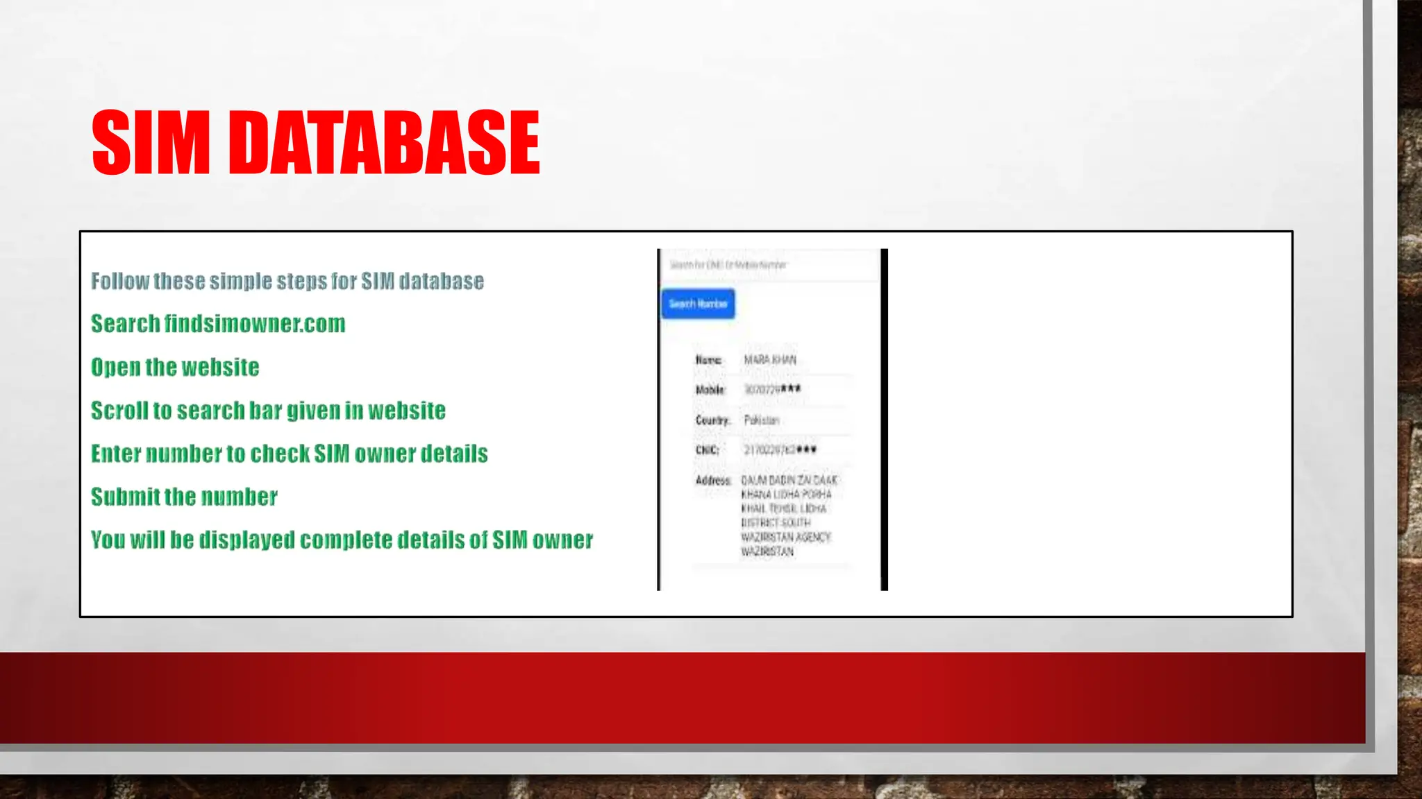 How to check sim owner details online 2024 | PPTX | Technology & Computing
