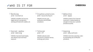 CHECKU: comply with KYC / AML, automate identity verification | PDF