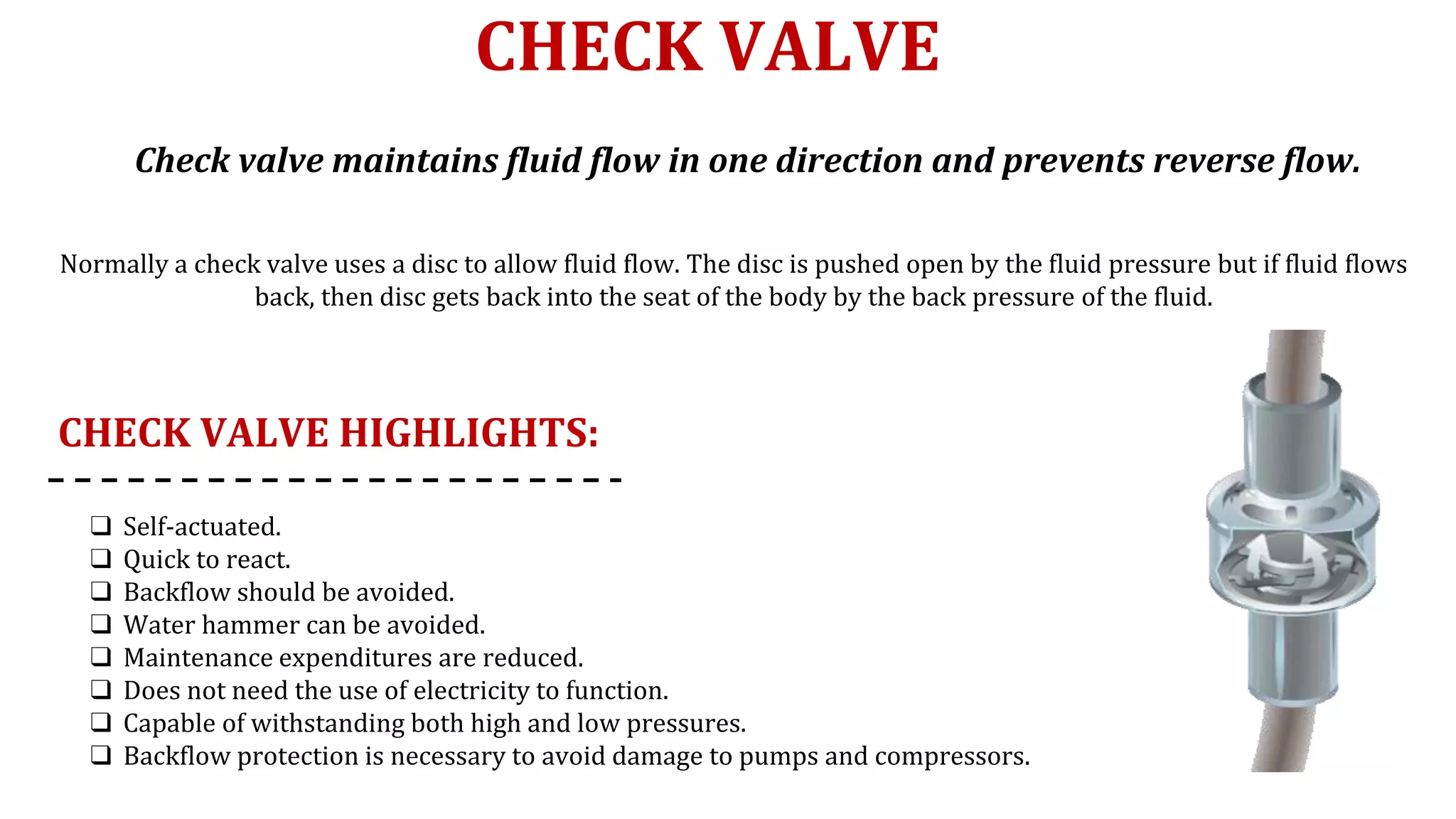 Types of check valves (Non Return Valve .pptx