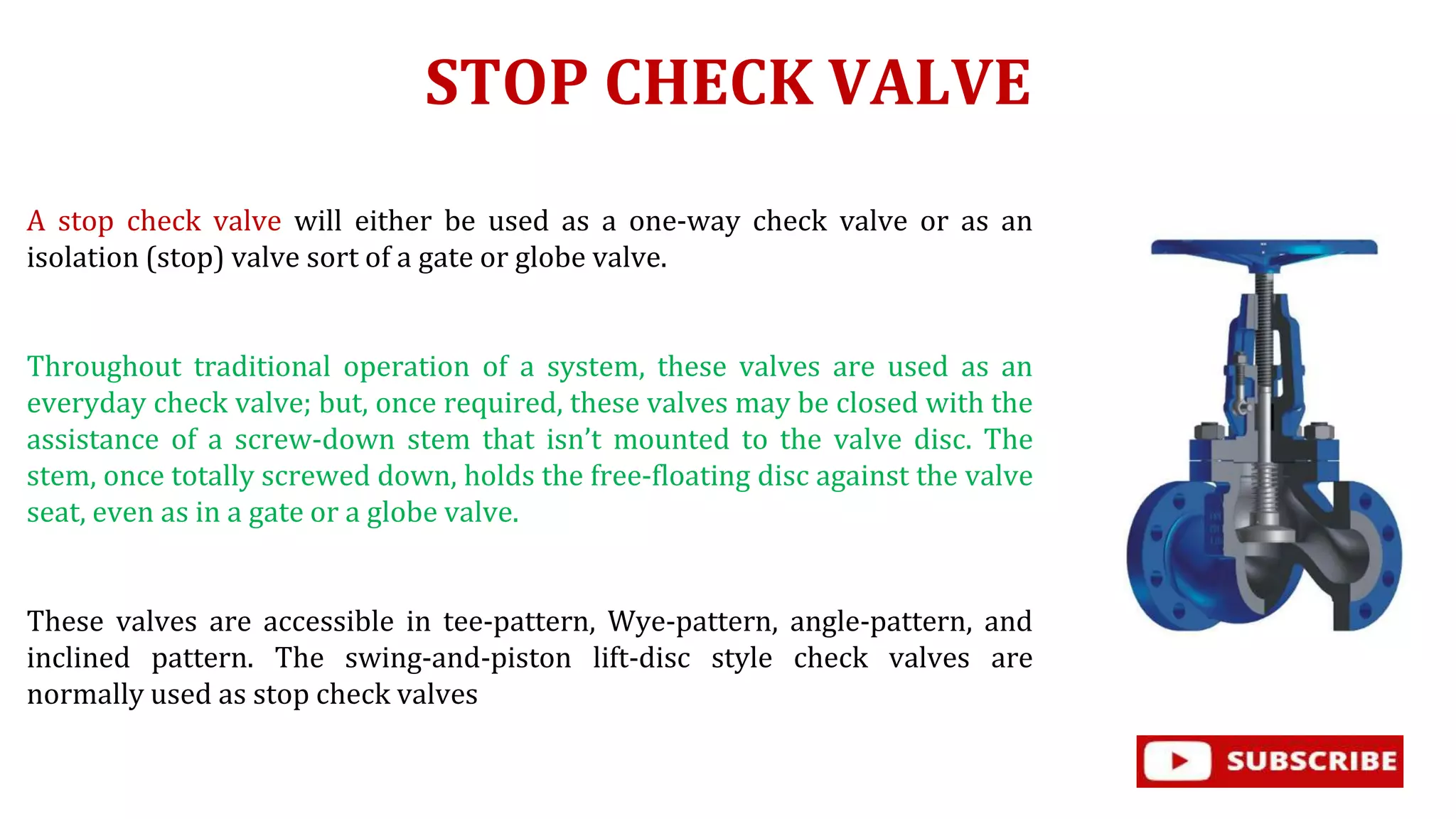 Types of check valves (Non Return Valve .pptx