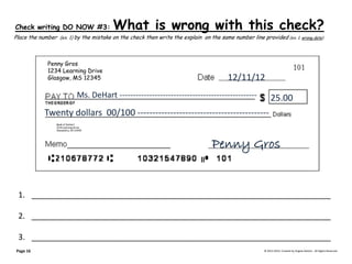 Checking Writing: 7 Do Now Checks | PDF