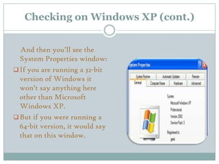 Check you computer running 32 bit or 64-bit windows | PPT
