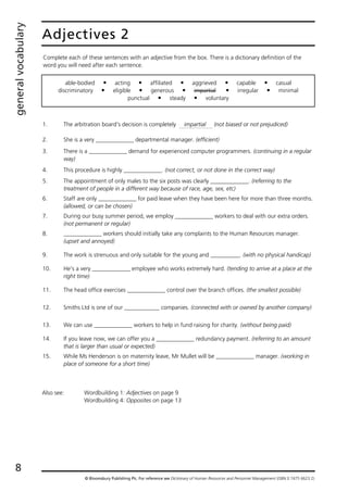 Check Your English Vocabulary For Human Resources | PDF