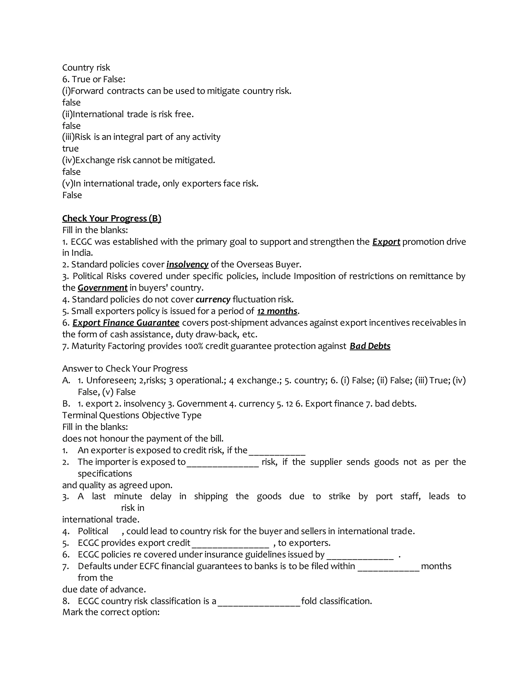 Check your progress module a | PDF