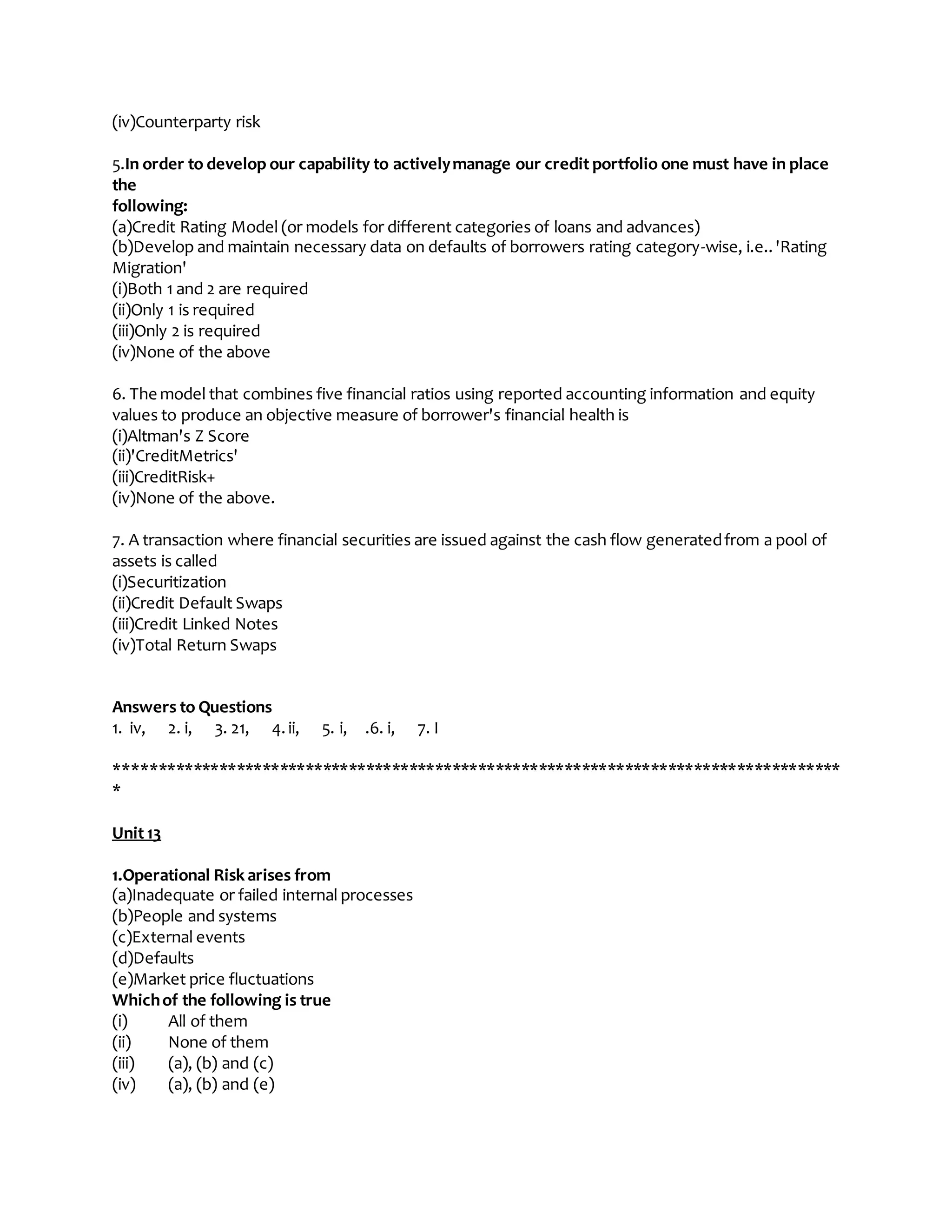 Check your progress module b risk management | PDF