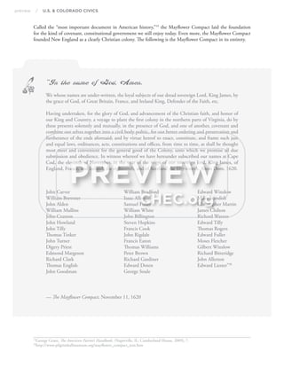 US and Colorado Civics Homeschool Curriculum preview | PDF