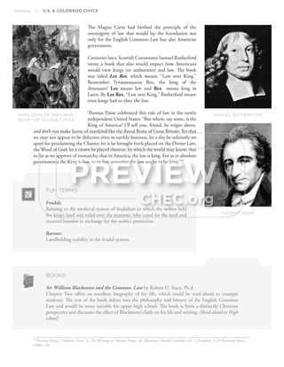 US and Colorado Civics Homeschool Curriculum preview | PDF