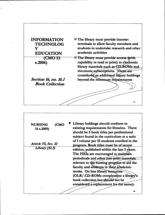Library Standards: CHED Policies and Guidelines on Book Holdings | PDF ...