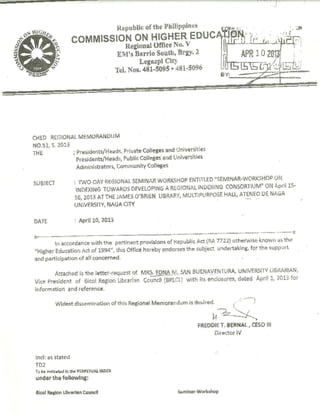 Ched memo | PDF