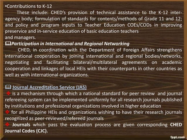 Ched ppt report | PPTX | Professional School | Postgraduate Education
