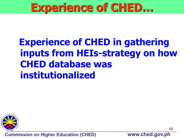 CHED's role-in-institionalizing-research-databases | PDF | Postgraduate ...