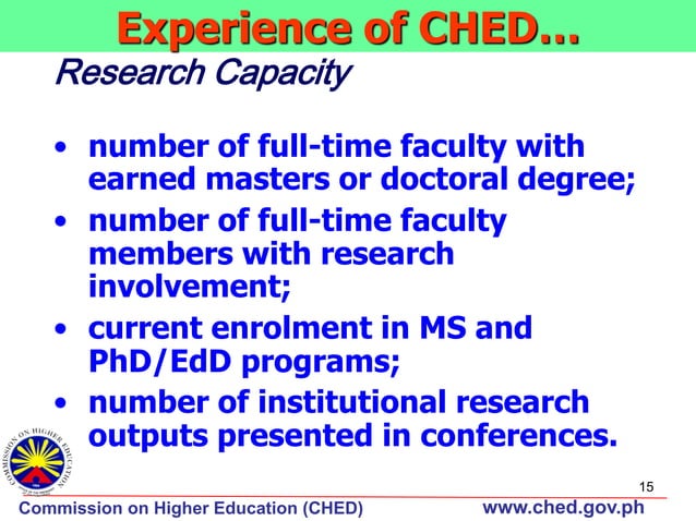 CHED's role-in-institionalizing-research-databases | PDF | Postgraduate ...
