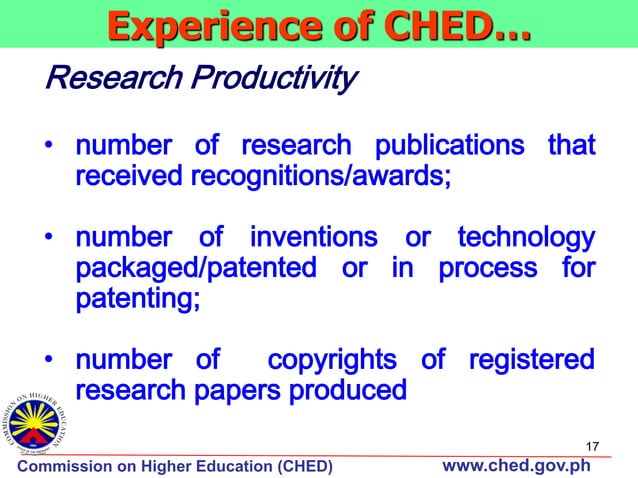 CHED's role-in-institionalizing-research-databases | PDF | Postgraduate ...