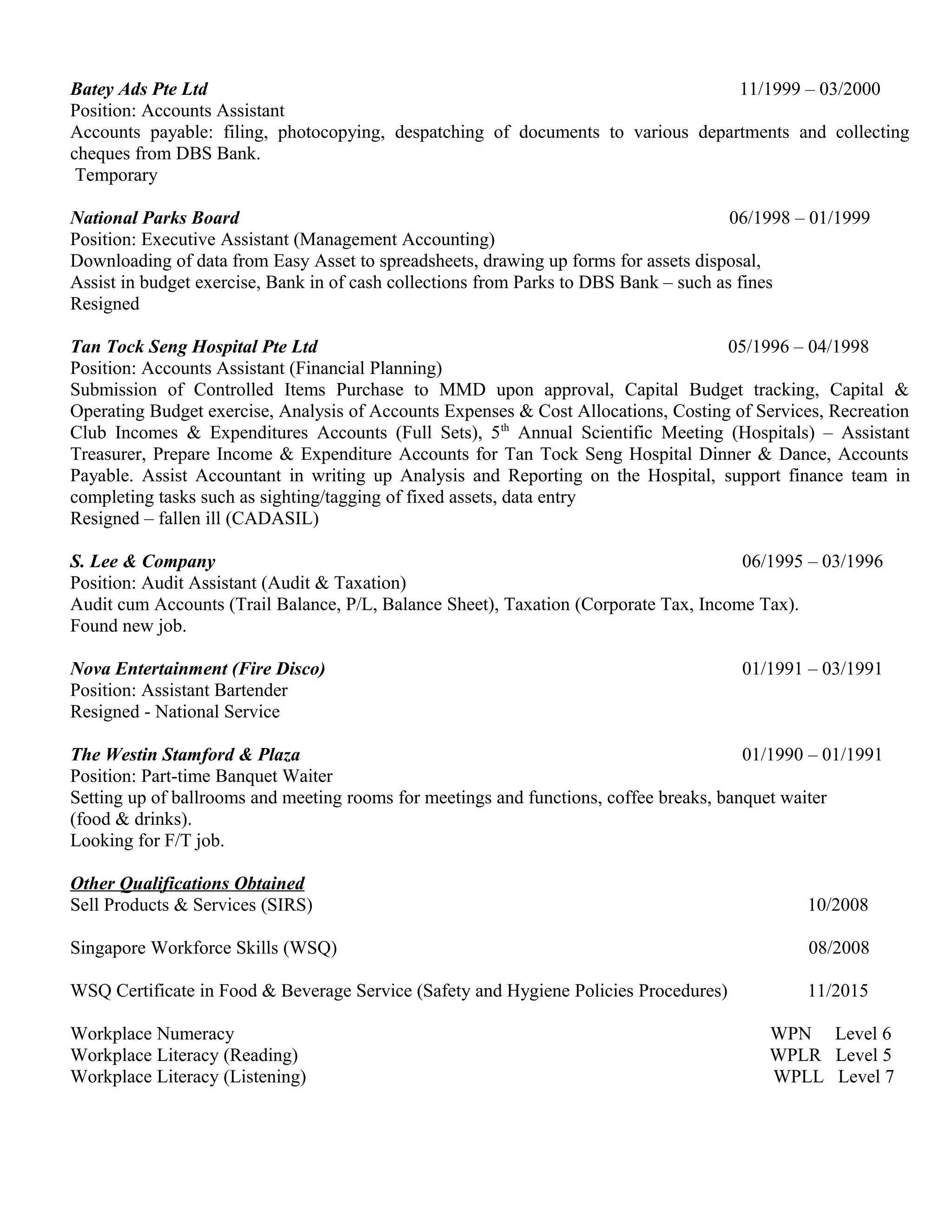 Chee kiangchen | DOC | Business Accounting & Finance | Business