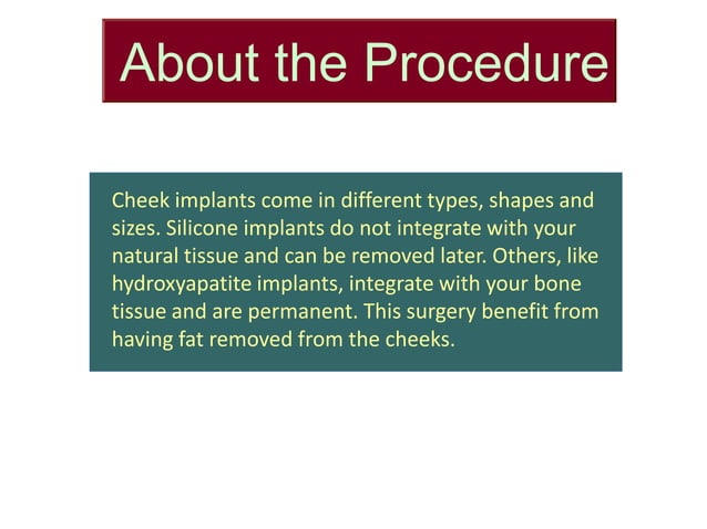 Overview of Cheek Surgery | PPT