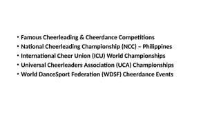 Cheerdance and Cheerleading.pptx filipino 11filipino | PPTX