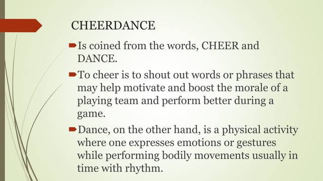 CHEERDANCE ppt.pptx | Cheerleading | Sports