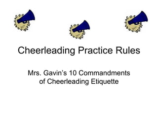 Cheerleading Practice Rules | PPT