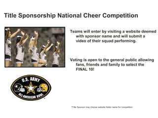 Cheerleading Competition TITLE SPONSORSHIP | PPT | American Football ...