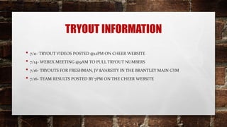 Cheerleading Tryout Information | PPTX