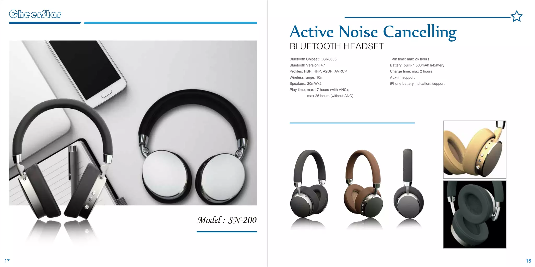 Cheerstar catalogue -----Bluetooth Speaker and Bluetooth headphone | PDF