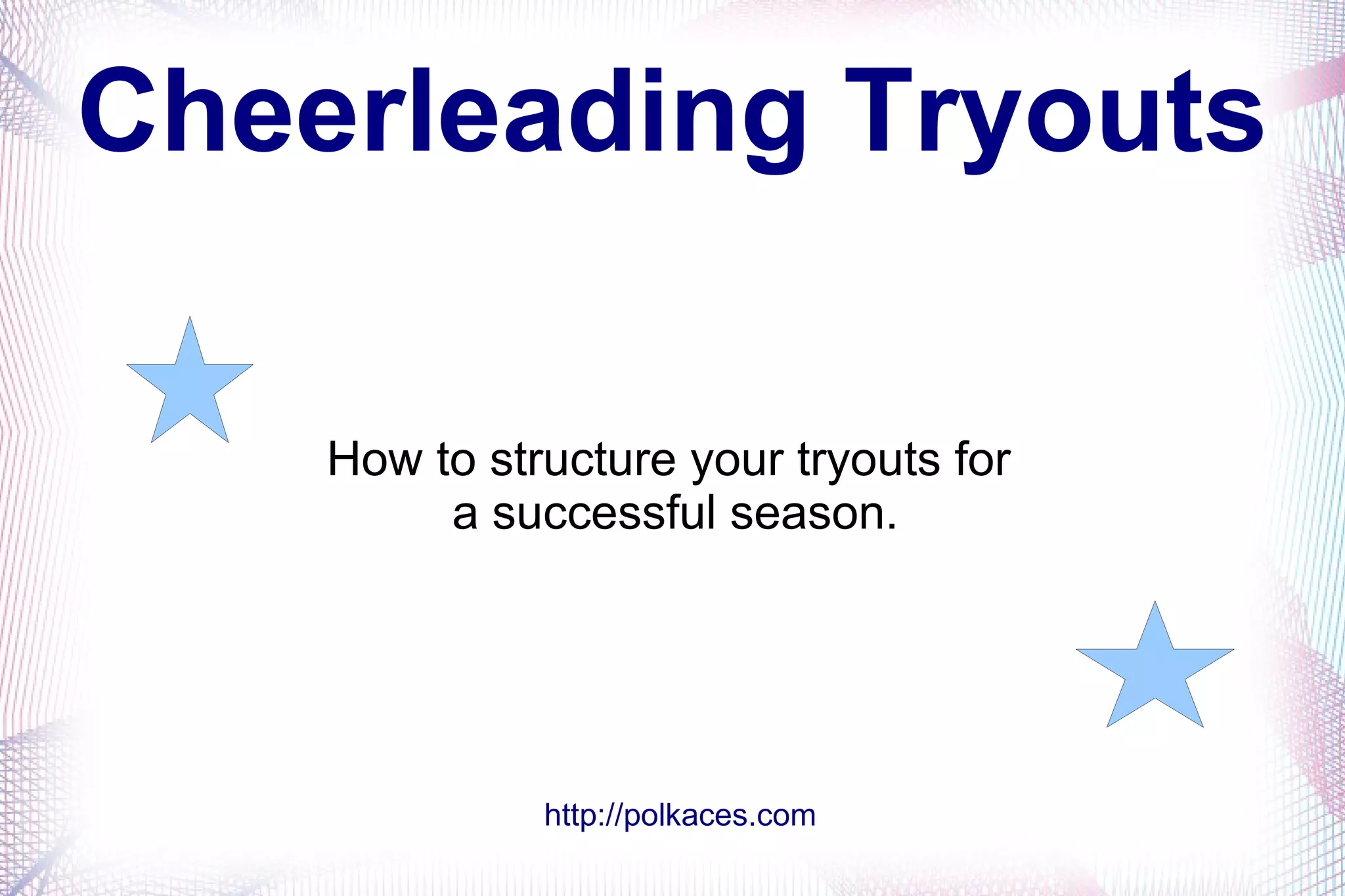 Cheerleading tryouts | PPT