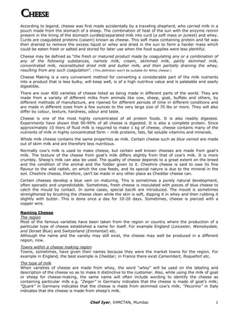 Cheese | PDF | Desserts and Baking | Food & Drink