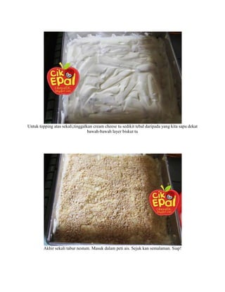 resepi chesecake biskut ! | PDF