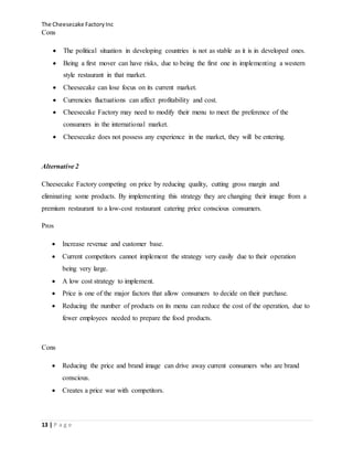 Cheesecake factory | PDF