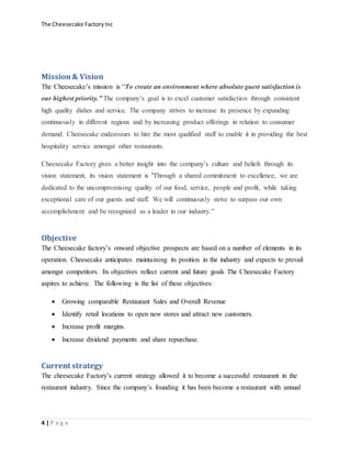 Cheesecake factory | PDF