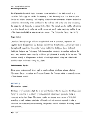 Cheesecake factory | PDF