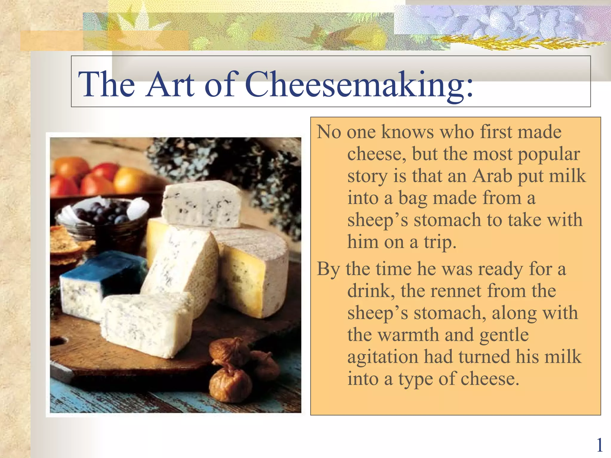 The Art of Cheesemaking | PPT