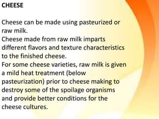 Cheese production | PPTX