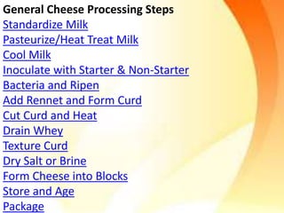 Cheese production | PPTX