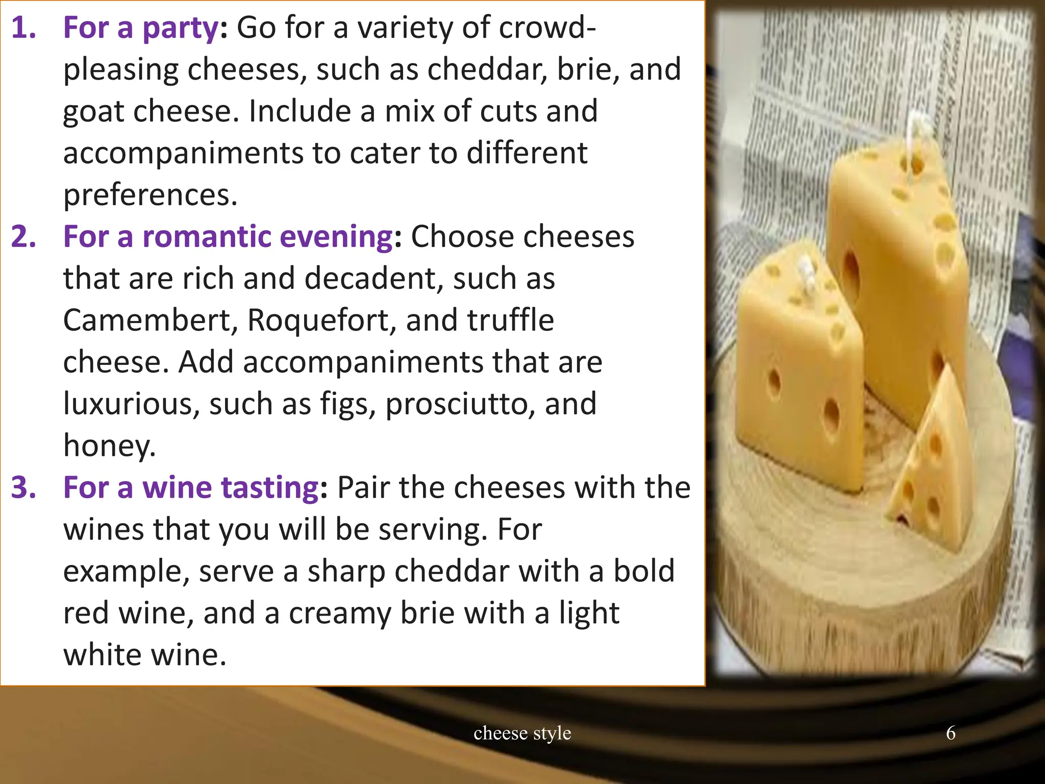 different cheese styles cheese styles | PDF