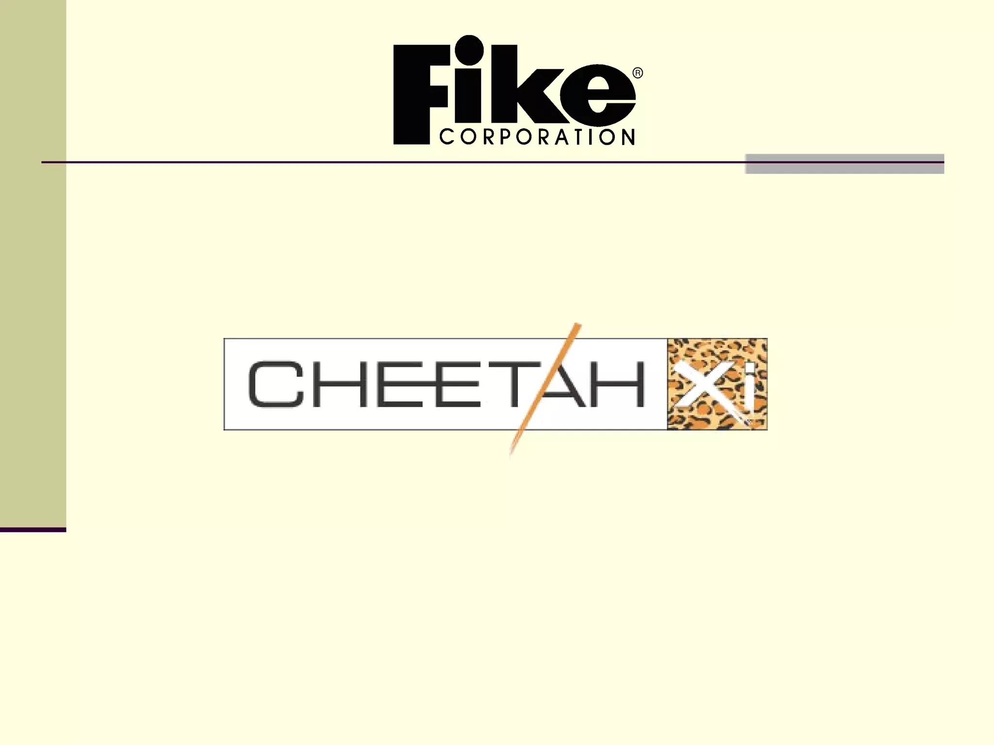 Fire control panel - Cheetah xi features | PPT