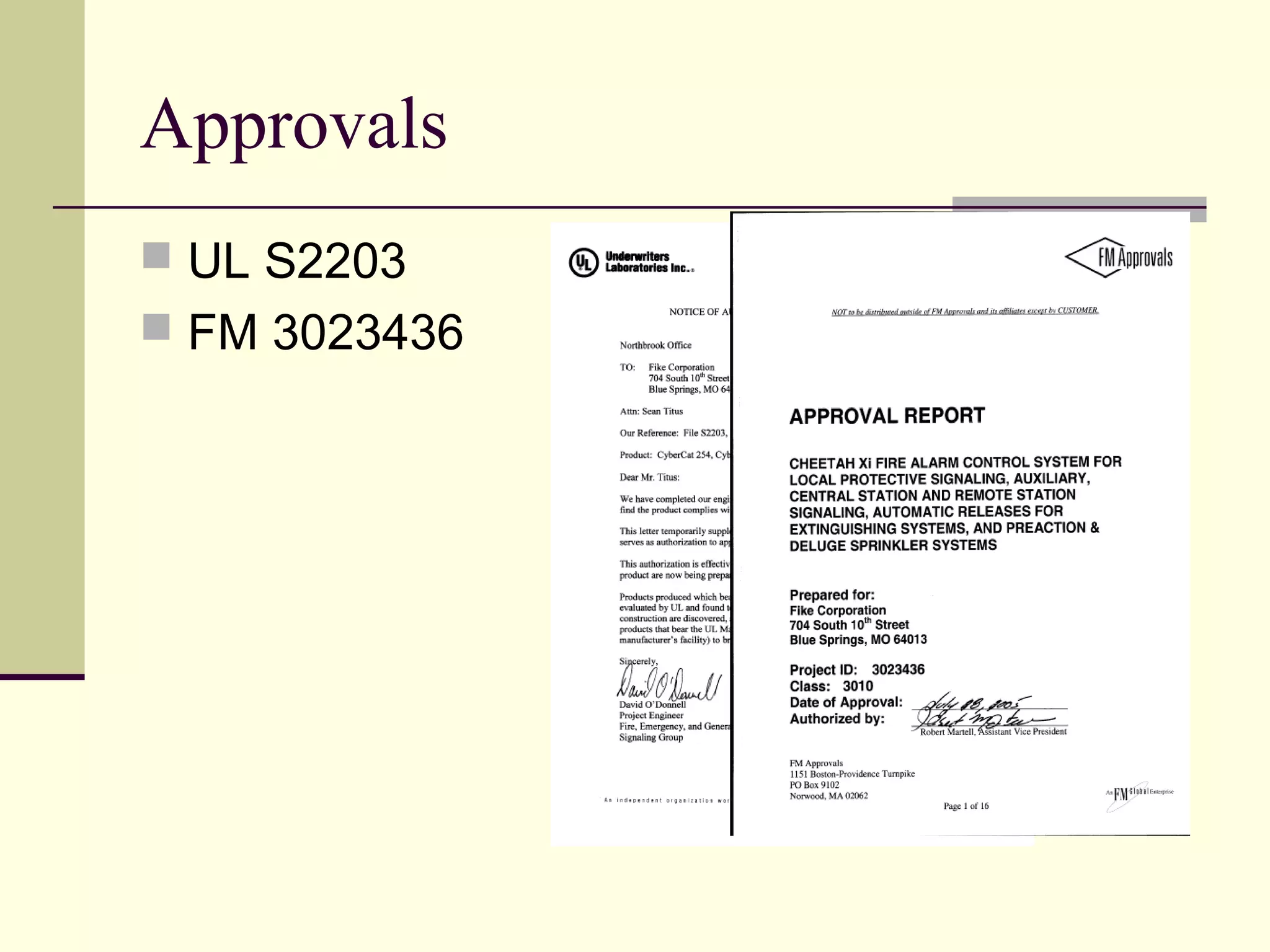 Fire control panel - Cheetah xi features | PPT