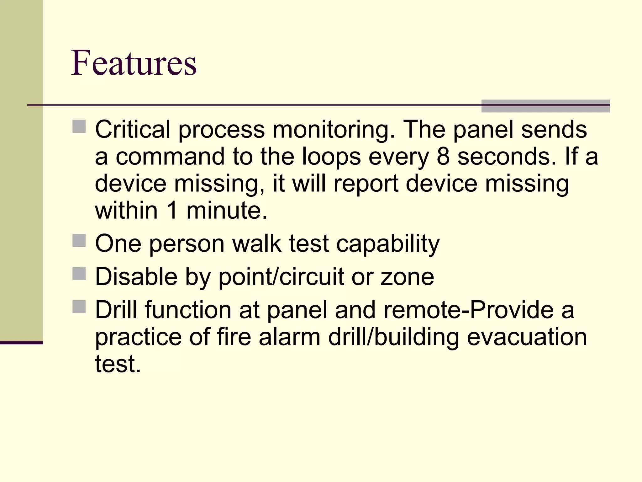 Fire control panel - Cheetah xi features | PPT