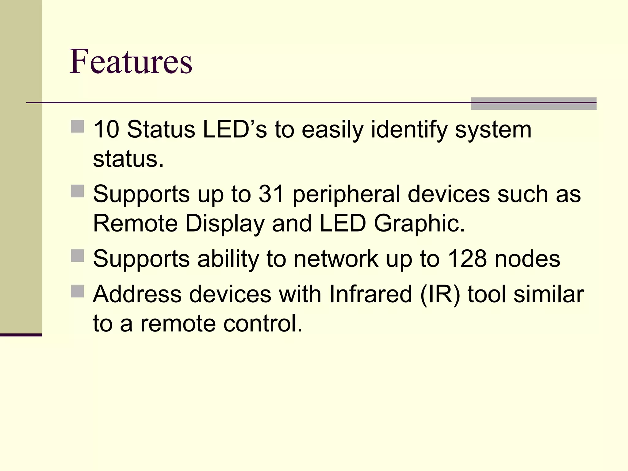 Fire control panel - Cheetah xi features | PPT
