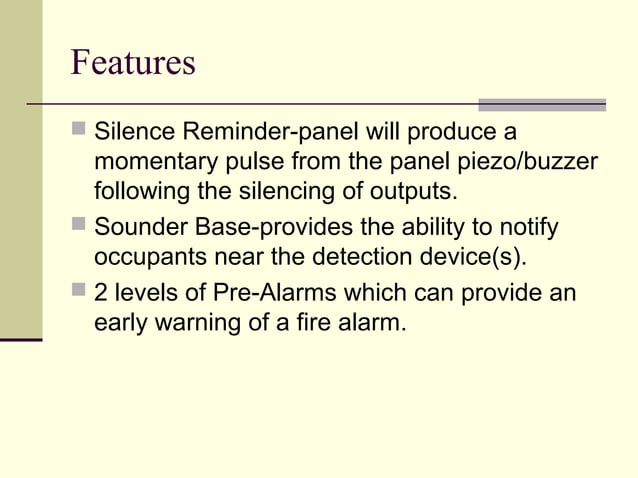 Fire control panel - Cheetah xi features | PPT