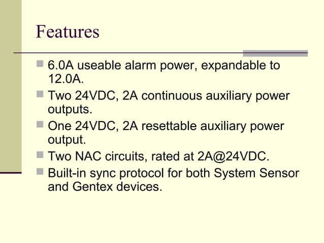 Fire control panel - Cheetah xi features | PPT