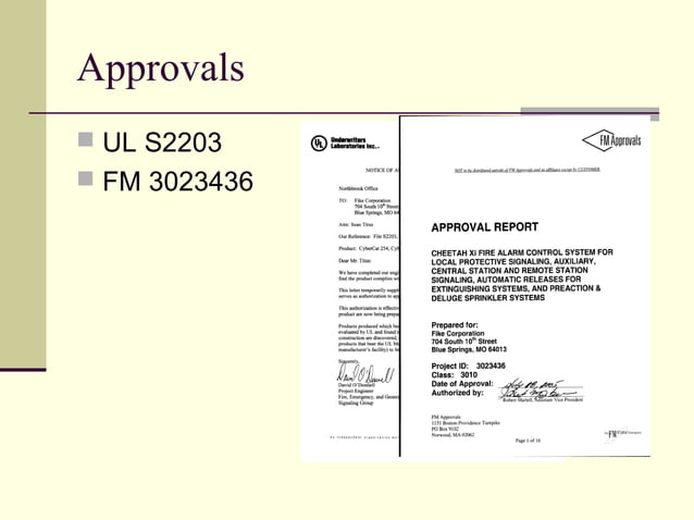 Fire control panel - Cheetah xi features | PPT