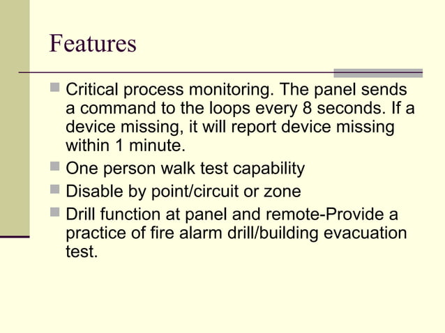 Fire control panel - Cheetah xi features | PPT