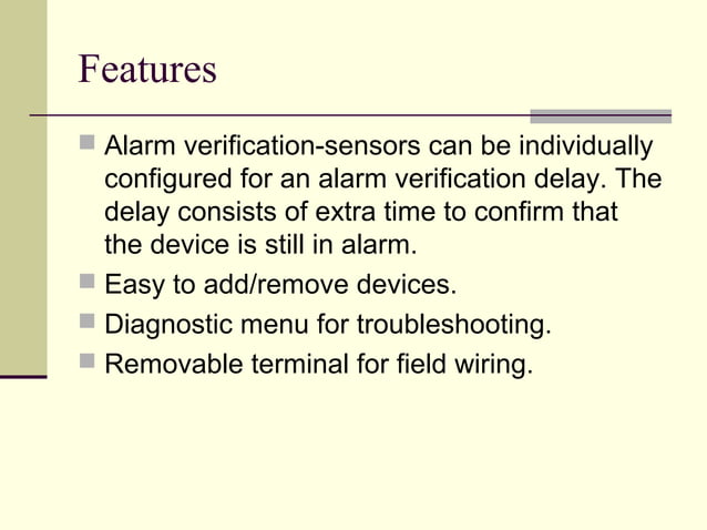Fire control panel - Cheetah xi features | PPT